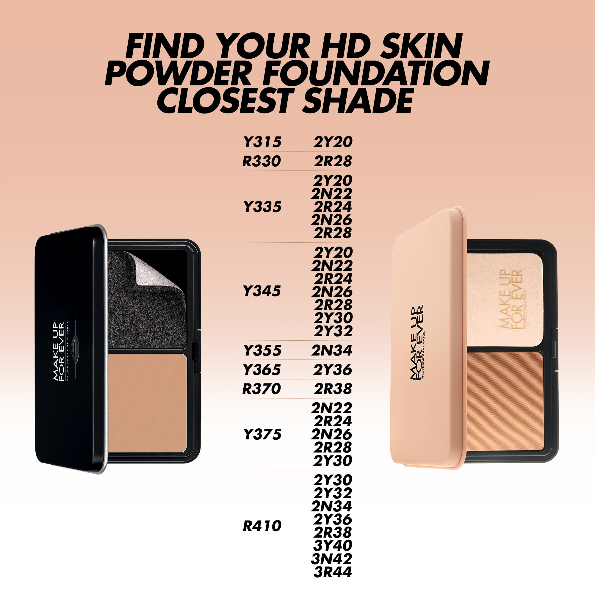 HD Skin Powder Foundation - Shade #1N00 | Make Up For Ever UAE